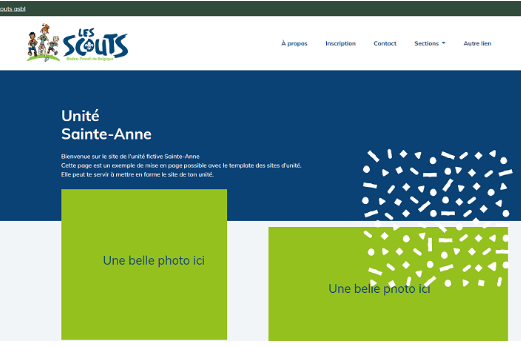 Un template pour ton site d'unité - Les Scouts